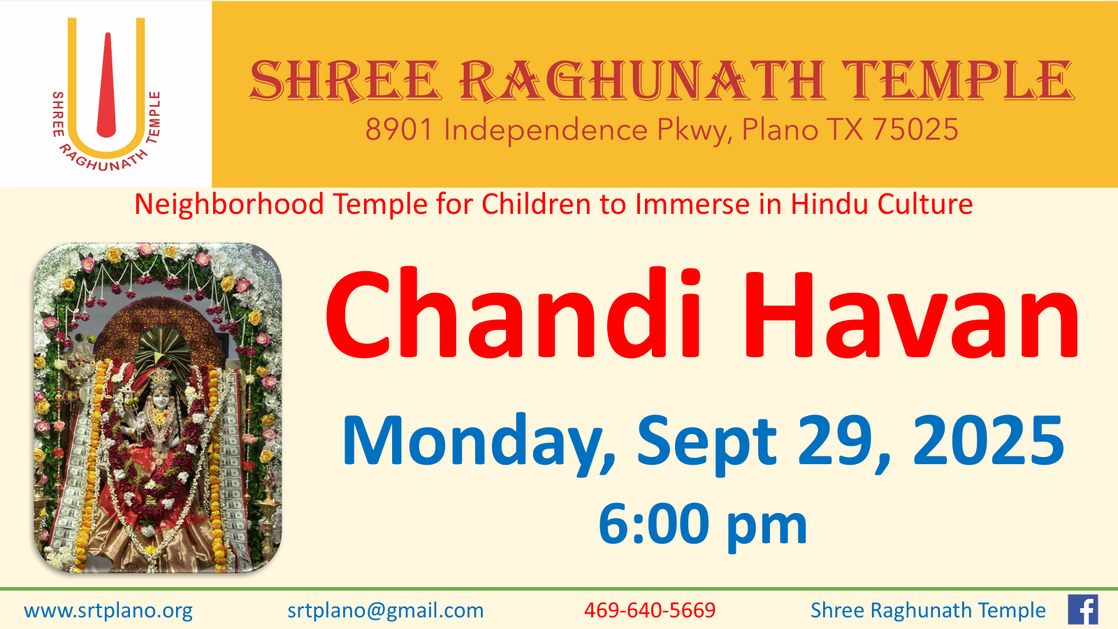 Neighborhood Temple for Children to Immerse in Hindu Culture